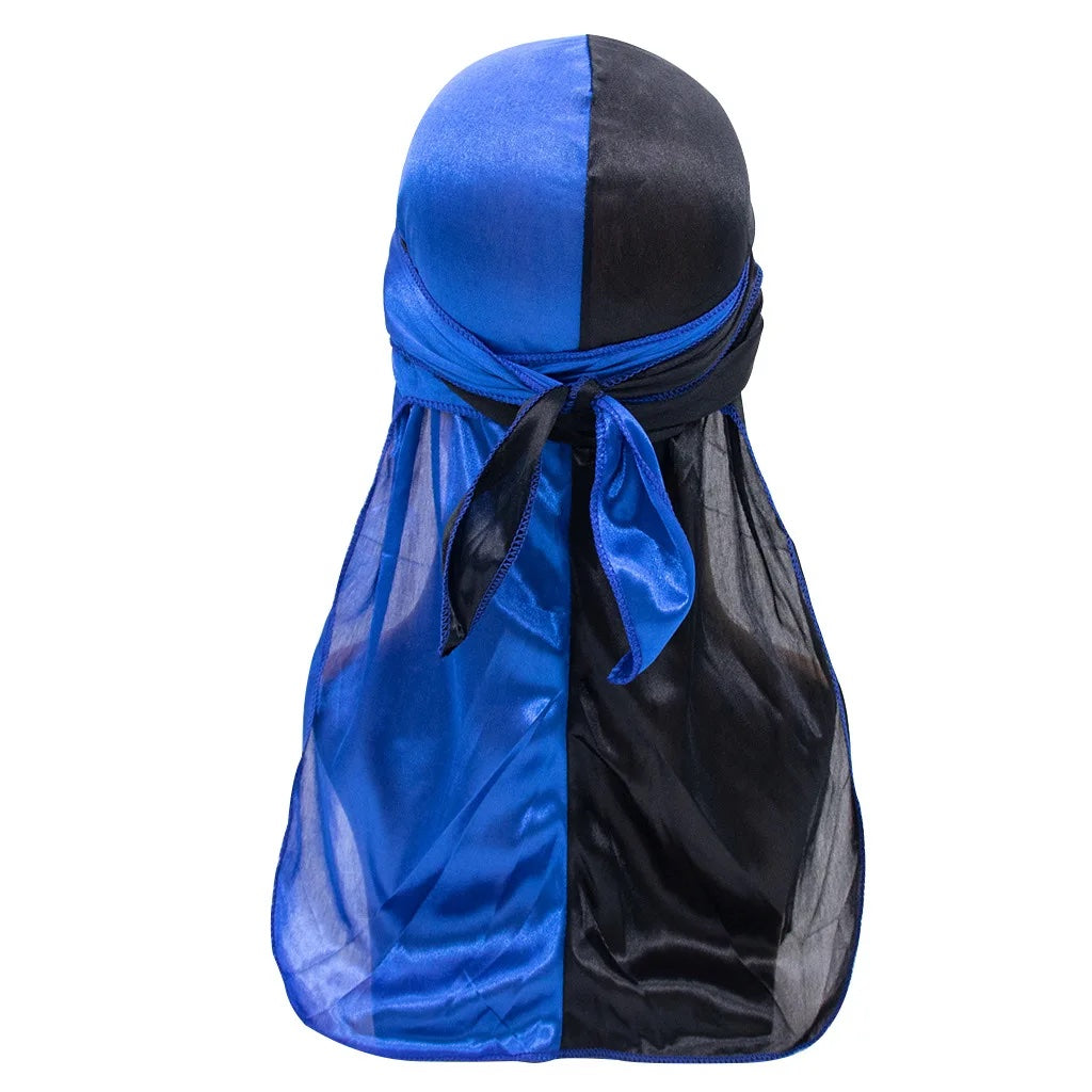 2-Tone Silk Durag - Royal Blue / Black – THE WAVE CO.
