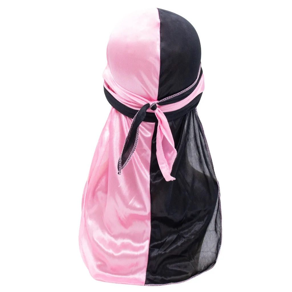 2-Tone Silk Durag - Baby Pink / Black – THE WAVE CO.